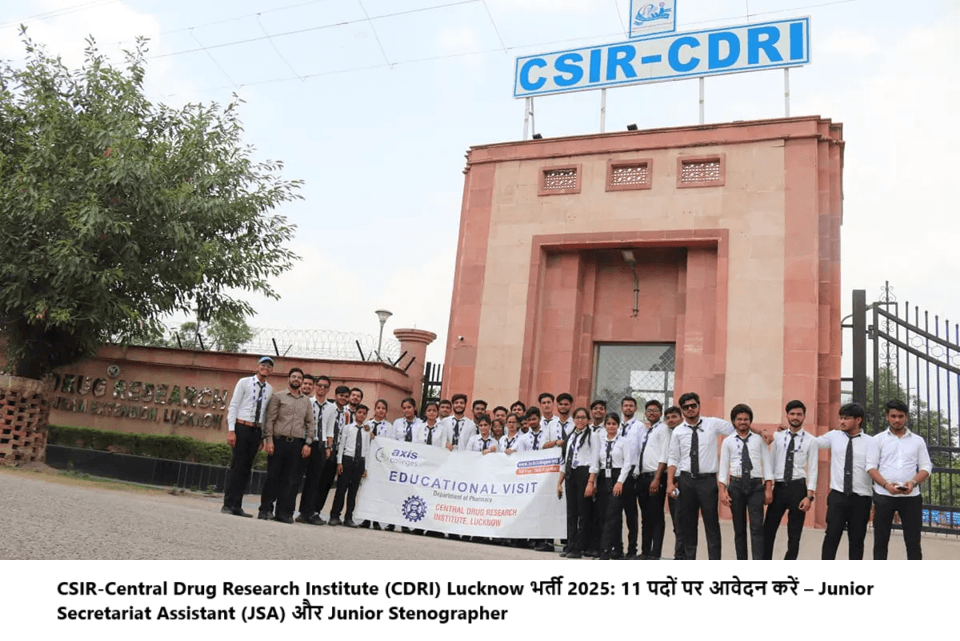 CSIR-Central Drug Research Institute (CDRI) Vacancy 2025
